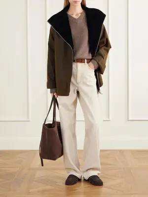 JAMES PERSE Rib-trimmed Cashmere Sweater