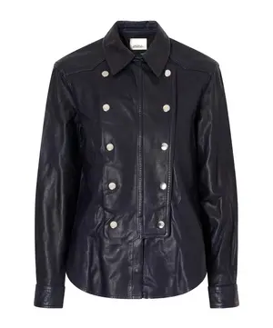 Isabel Marant Étoile Valdy Leather Shirt - Black