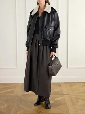 Giuliva Heritage Shearling-trimmed Leather Jacket