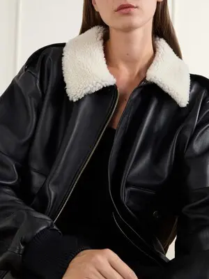 Giuliva Heritage Shearling-trimmed Leather Jacket
