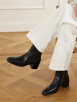 JIMMY CHOO Full-grain Leather Ankle Boots