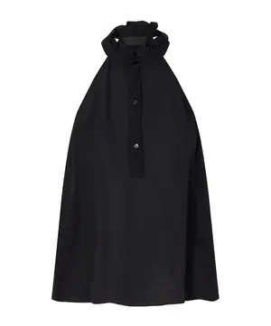 NILI LOTAN Georgette Halterneck Blouse