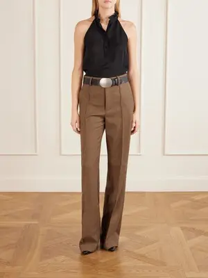 NILI LOTAN Georgette Halterneck Blouse
