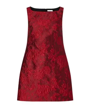 EMILIA WICKSTEAD Floral-cloqué Mini Dress