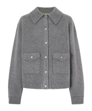 Guest In Residence Rib-knitted Felted Jacket - Gray