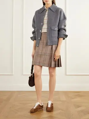 Guest In Residence Rib-knitted Felted Jacket