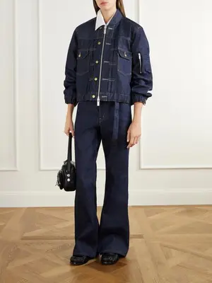 Sacai Washed Denim Bomber Jacket