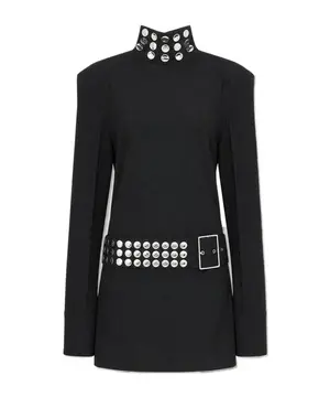 IRO PARIS Oneiric Studded Belt Mini Dress