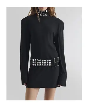 IRO PARIS Oneiric Studded Belt Mini Dress