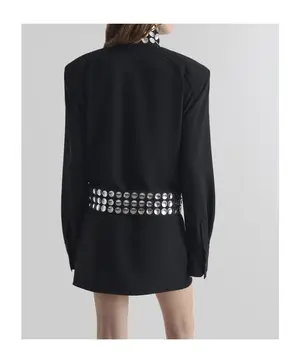 IRO PARIS Oneiric Studded Belt Mini Dress