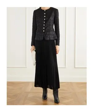 Simkhai Claudina Tweed Long-sleeve Dress