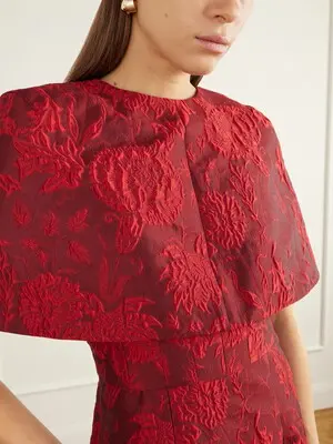 EMILIA WICKSTEAD Floral-cloqué Cape
