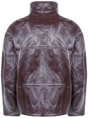 Soeur Gamma Stand-collar Leather Jacket