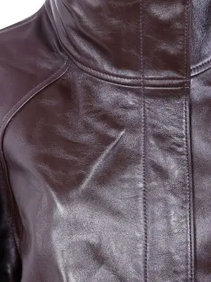 Soeur Gamma Stand-collar Leather Jacket