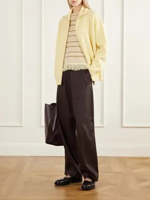 Guest In Residence Rib-trimmed Felted Jacket