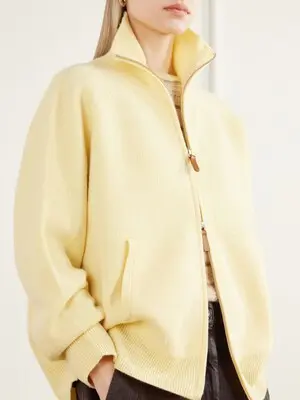Guest In Residence Rib-trimmed Felted Jacket