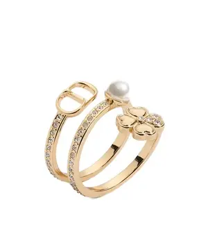 Dior Cd Pearly Clover Ring - Yellow