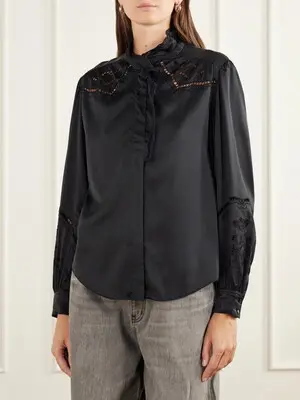 Isabel Marant Étoile Broderie Anglaise Silk-blend Blouse