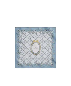 Dior Floral Cannage 90 Square Scarf - Blue