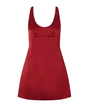 EMILIA WICKSTEAD Darted Duchess-satin Mini Dress - Red