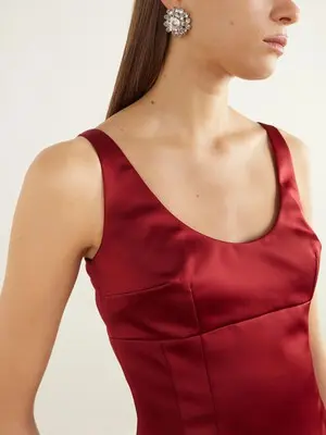 EMILIA WICKSTEAD Darted Duchess-satin Mini Dress