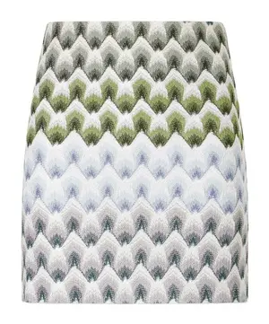 Missoni Striped Metallic Crochet-knit Mini Skirt