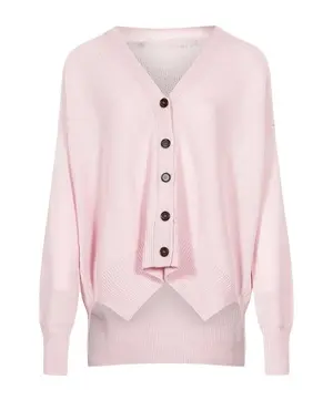 JIL SANDER V-neck Knitted Cardigan - Pink