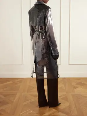 TOM FORD Croc-effect Leather-trimmed Tpu Coat
