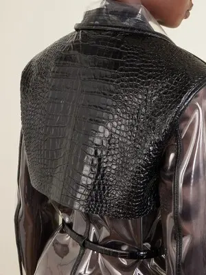 TOM FORD Croc-effect Leather-trimmed Tpu Coat