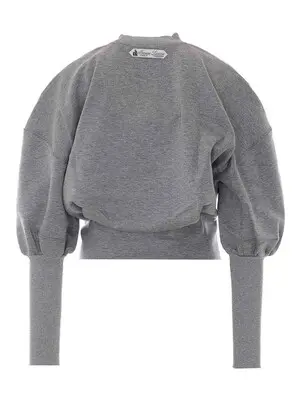 LANVIN Long-sleeve Tie-detail Sweatshirt - Gray