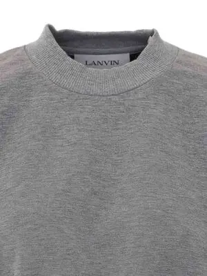 LANVIN Long-sleeve Tie-detail Sweatshirt - Gray