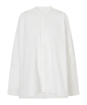 RUOHAN Asymmetrical Cotton-poplin Shirt - White