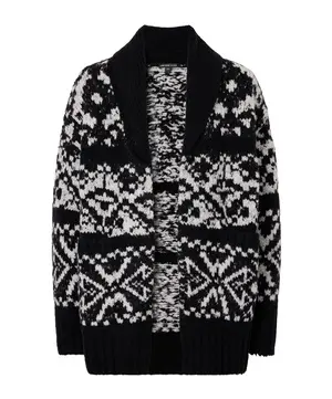 JAMES PERSE Intarsia-knit Wool-blend Cardigan