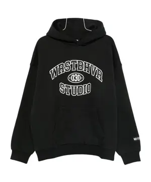 WRSTBHVR Logo-print Hoodie - Black