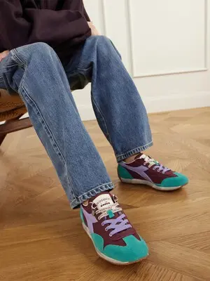 J.W.ANDERSON Leather And Suede-trimmed Shell Sneakers - Multicolor