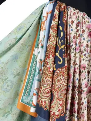 MARINE SERRE Satin Scarves Long Dress