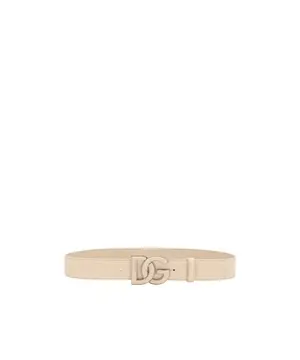 Dolce & Gabbana Leather Belt - Beige