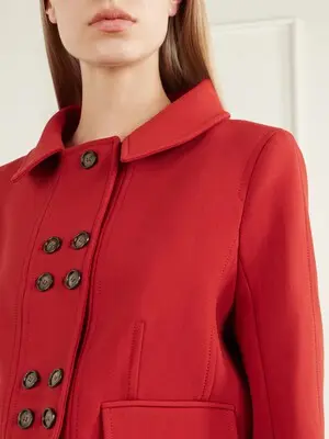 EMILIA WICKSTEAD Cropped Darted Birdseye Jacket