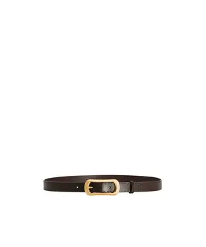 Dolce & Gabbana Perforated Buckle Belt - Brown