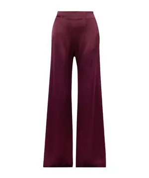 Galvan Satin Wide-leg Pants - Brown