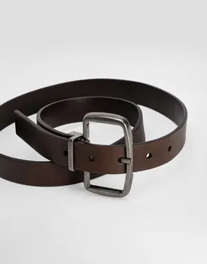 Dolce & Gabbana Rectangle-buckle Leather Belt