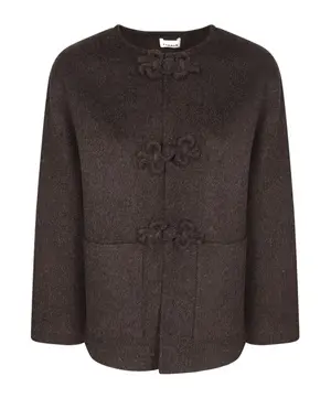 P.a.r.o.s.h Jacket With Frog Closure - Brown
