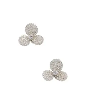 JENNIFER BEHR Crystal-embellished Silver-tone Metal Earrings - Gray