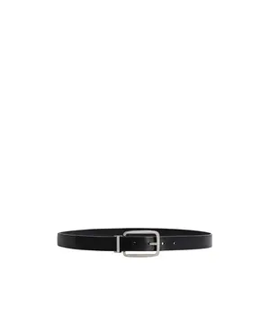 Dolce & Gabbana Leather Rectangle-buckle Belt - Black