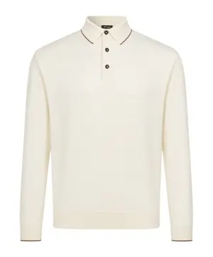 Kiton Long-sleeve Polo Shirt - White
