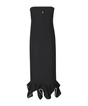 ROTATE BY BIRGER CHRISTENSEN Midi Ruffled Dress