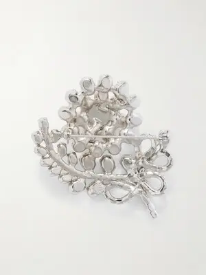 JENNIFER BEHR Crystal-embellished Silver-tone Brooch