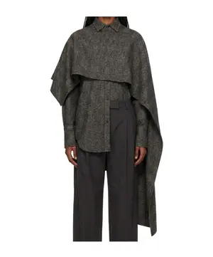 DARKPARK Georgia Check-pattern Draped Shirt