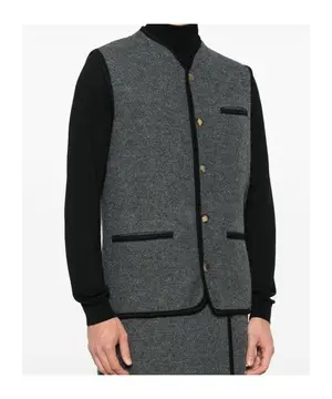 RIER Long-sleeved Single-breasted Vest
