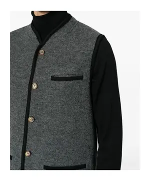 RIER Long-sleeved Single-breasted Vest